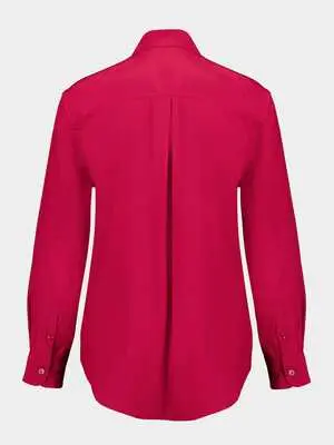 PAULA Ametista Dahlia Silk Shirt - Red