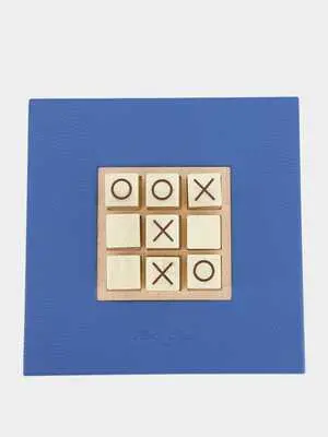 Hector Saxe Paris Limoges Leather Tic Tac Toe - Blue
