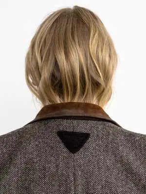 Prada Chevron Wool Single-breasted Jacket