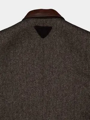 Prada Chevron Wool Single-breasted Jacket