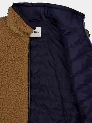 Miu Miu Teddy Down Vest - Brown