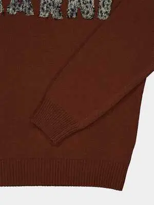 Marni Wool Logo Sweater - Brown