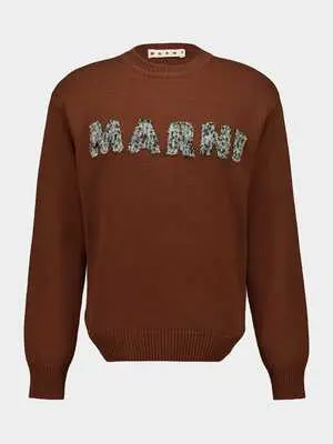 Marni Wool Logo Sweater - Brown