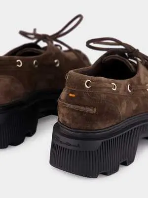 Santoni Suede Platform Loafers