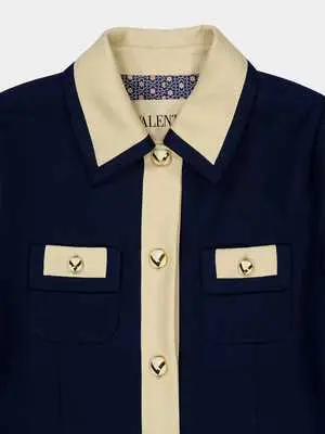 Valentino Garavani Belted Pea Coat - Blue