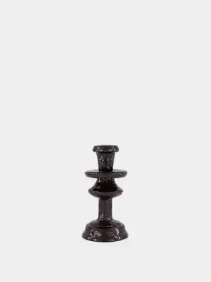 POMAX Dark Aluminium Turret Candle Holder