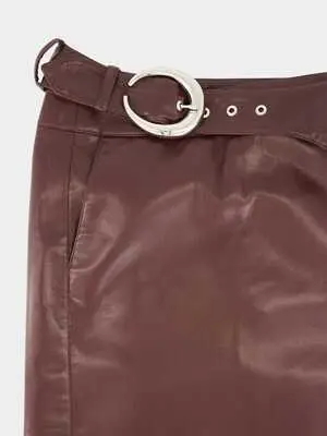 Rabanne Vegan Leather Midi Skirt