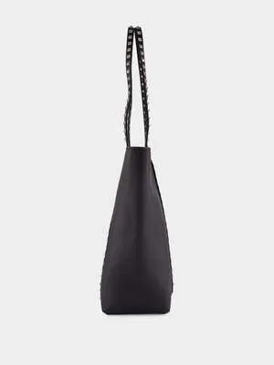 Valentino Garavani Rockstud Leather Tote Bag - Black