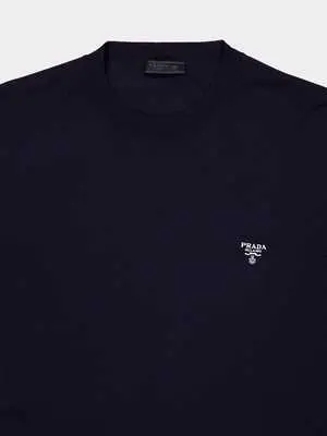 Prada Virgin Wool Crew-neck Sweater - Blue