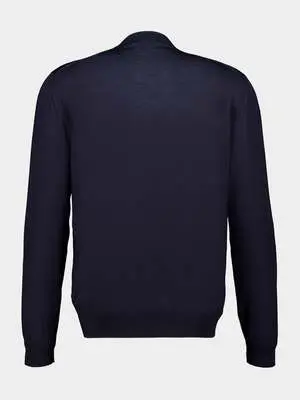 Prada Virgin Wool Crew-neck Sweater - Blue