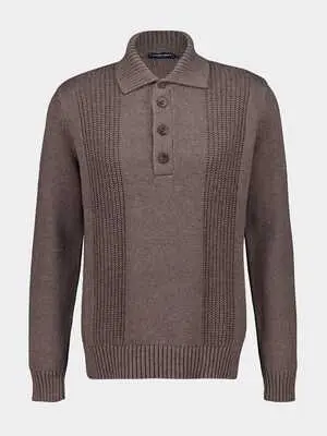 Frescobol Carioca Cedra Grey Romano Cotton-cashmere Polo