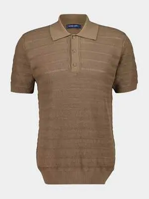 FRESCOBOL CARIOCA Khaki Vidal Cotton Jacquard Polo