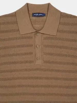 Frescobol Carioca Khaki Vidal Cotton Jacquard Polo