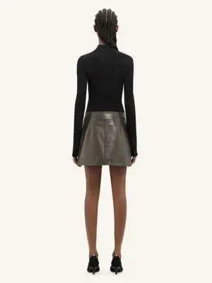 COURREGES Camouflage Vinyl Mini Skirt - Green