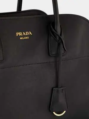 Prada Leather Tote Bag - Black
