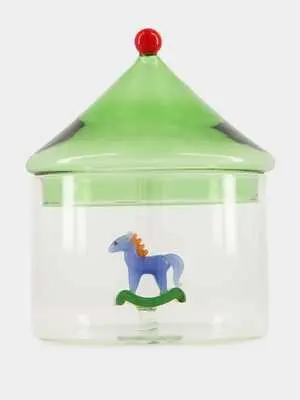 ICHENDORF MILANO Rocking Horse Glass Box - Multicolour