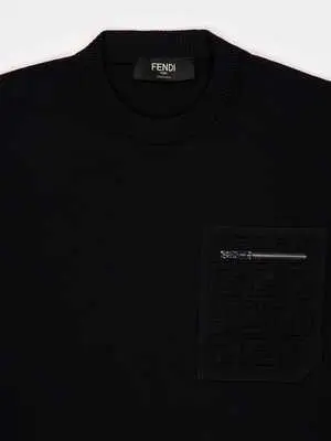 Fendi Wool Jumper With Ff Pocket