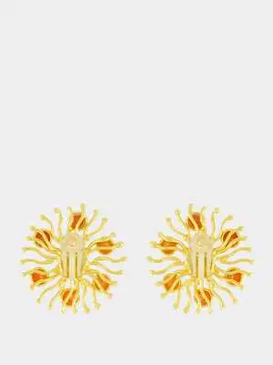 Sylvia Toledano Sunshine Carnelian Stone Earrings - Orange