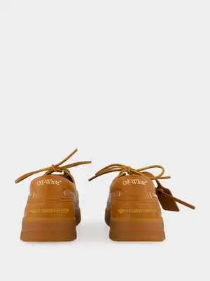 Off-White Leather Hybrid Boat Shoes
