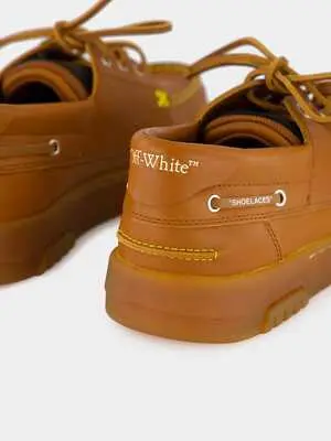 Off-White Leather Hybrid Boat Shoes