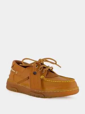 Off-White Leather Hybrid Boat Shoes