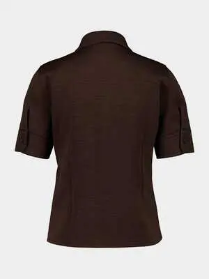 Gucci Wool Cotton Jersey Shirt - Brown