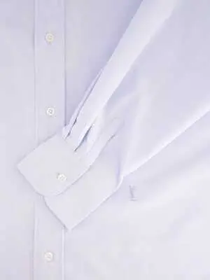 Saint Laurent Bleu Blanc Cassandre Oxford Shirt - Blue