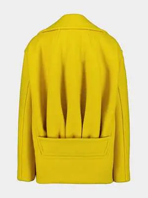Gucci Dusty Wool Buttoned Coat