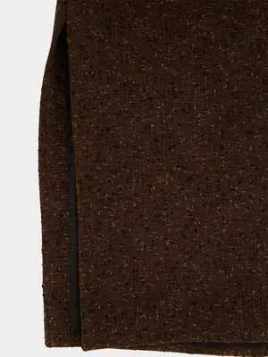 Gucci Seeded Wool Midi Skirt - Brown