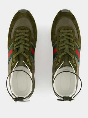Gucci Re-motion Gg Nylon Trainers - Green
