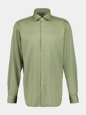 Boglioli Regular Fit Shirt In Cotton Blend - Green