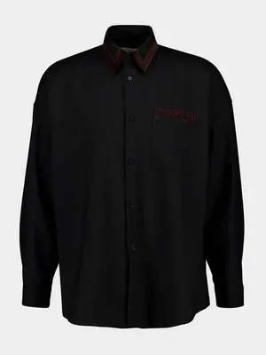Marni Wool Shirt With Logo Detail