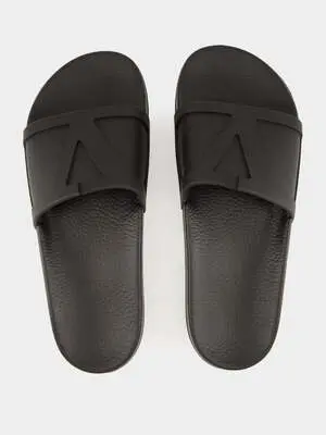 Valentino Garavani Vlogo Poolside Slides - Black