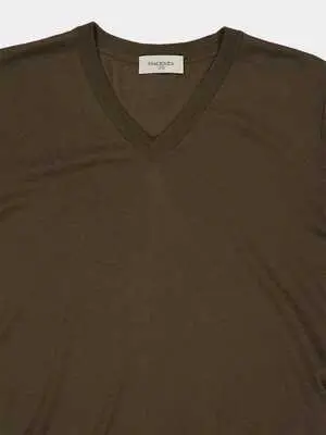 PIACENZA CASHMERE 1733 V-neck Virgin Wool Jumper - Green