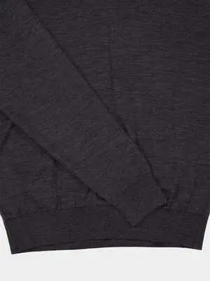 PIACENZA CASHMERE 1733 Virgin Wool V-neck Jumper - Grey
