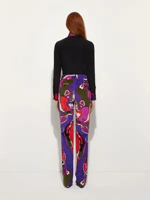 Emilio Pucci Silk Shirt With Printed Collar And Cuffs