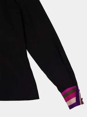 Emilio Pucci Silk Shirt With Printed Collar And Cuffs