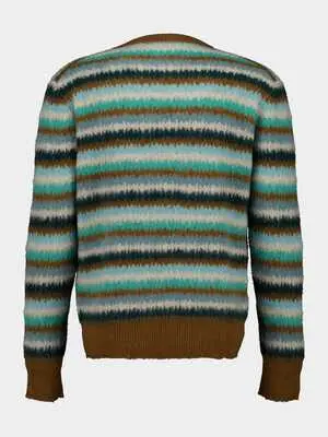 PIACENZA CASHMERE 1733 Multicolour Brushed Cashmere Crewneck Jumper