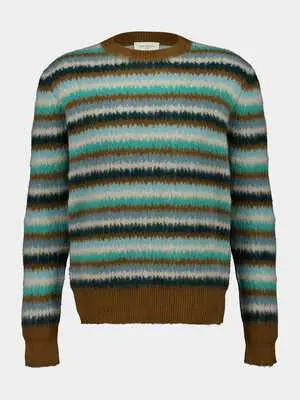 PIACENZA CASHMERE 1733 Multicolour Brushed Cashmere Crewneck Jumper