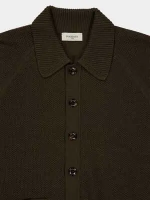 PIACENZA CASHMERE 1733 Virgin Wool Button-up Overshirt - Brown