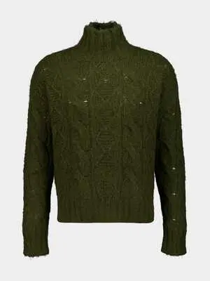 PIACENZA CASHMERE 1733 Alpaca Cashmere High-neck Jumper - Green