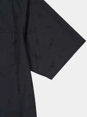 Balenciaga Dark Short-sleeve Cotton Shirt