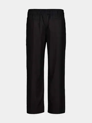Spiritum Tulum Linen Straight-leg Trousers - Black