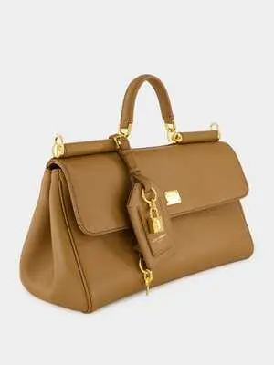 Dolce & Gabbana My Sicily Leather Handbag - Brown