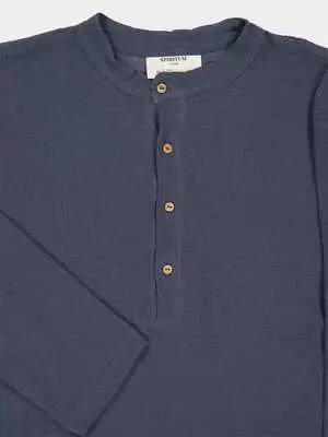 Spiritum Tulum Indigo Cotton Gauze Shirt With Buttons