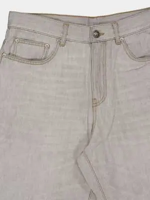 Palm Angels Light Loose Fit Jeans With Curved Logo