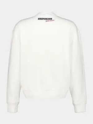 Palm Angels White Pa X La Times Quote Sweatshirt