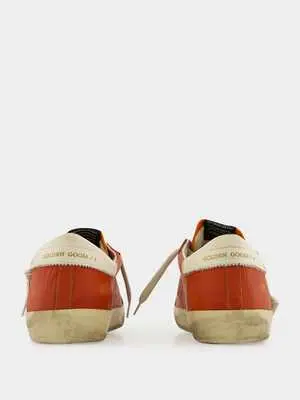 GOLDEN GOOSE Super Star Leather Sneakers - Orange