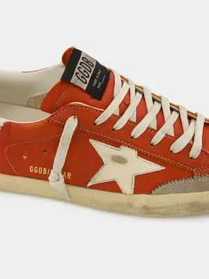 GOLDEN GOOSE Super Star Leather Sneakers - Orange