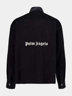 Palm Angels Cord Overshirt With Classic Logo